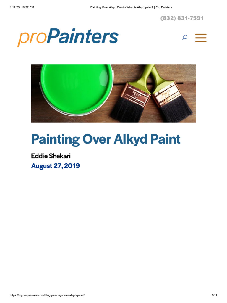 Painting Over Alkyd Paint - What is Alkyd paint_ _ Pro Painters | PDF ...