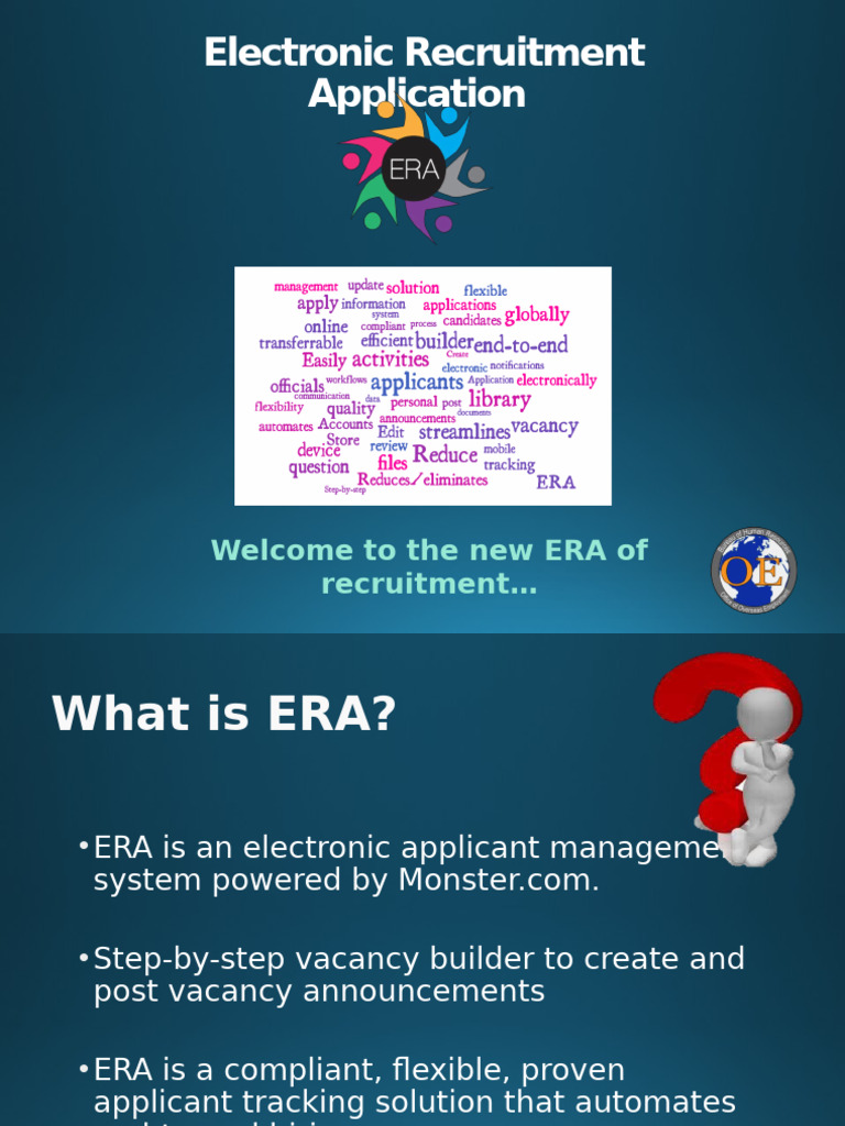 ERA Introduction Presentation For Applicants | PDF