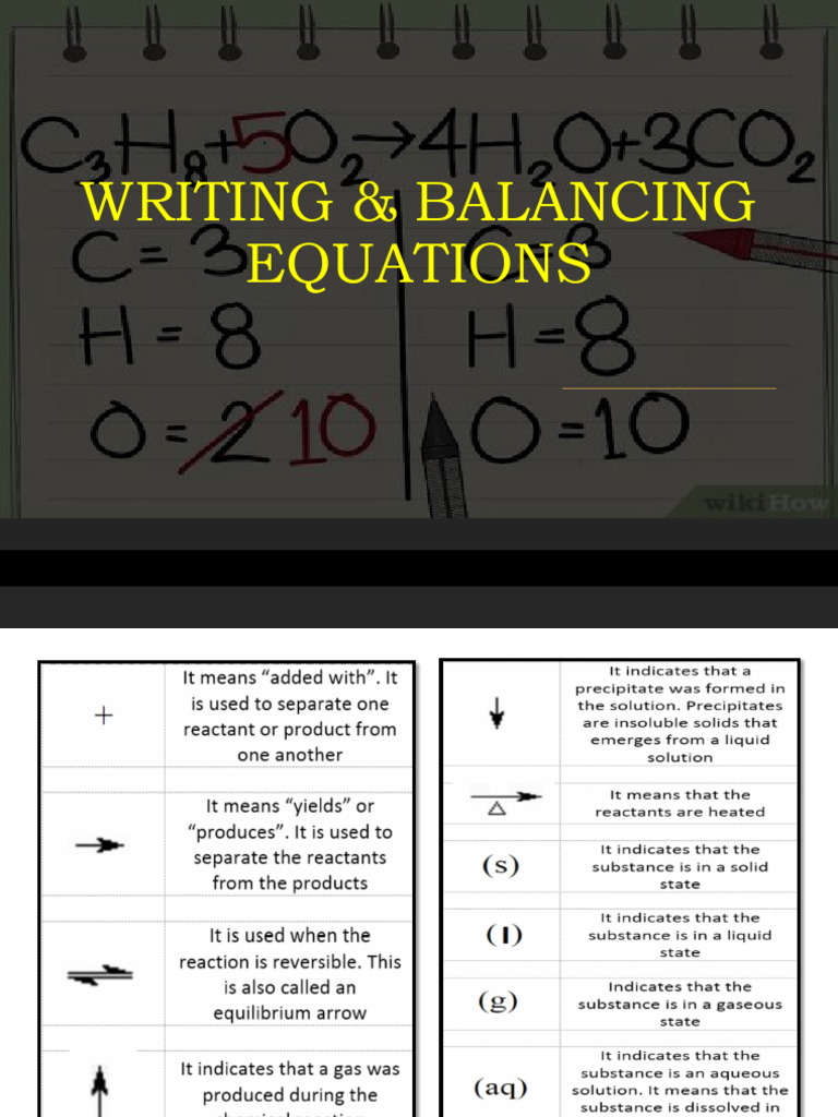 LESSON-3-WRITING-BALANCING-EQUATIONS | PDF | Chemical Reactions | Chemistry