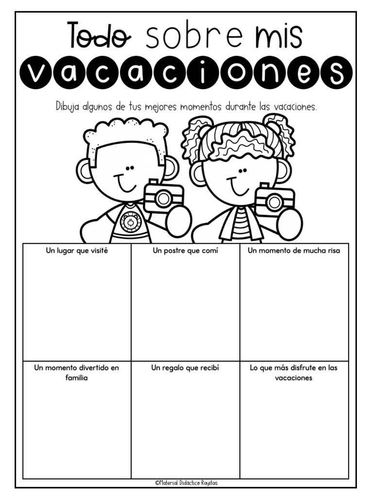 6. Todo sobre mis vacaciones-2 | PDF