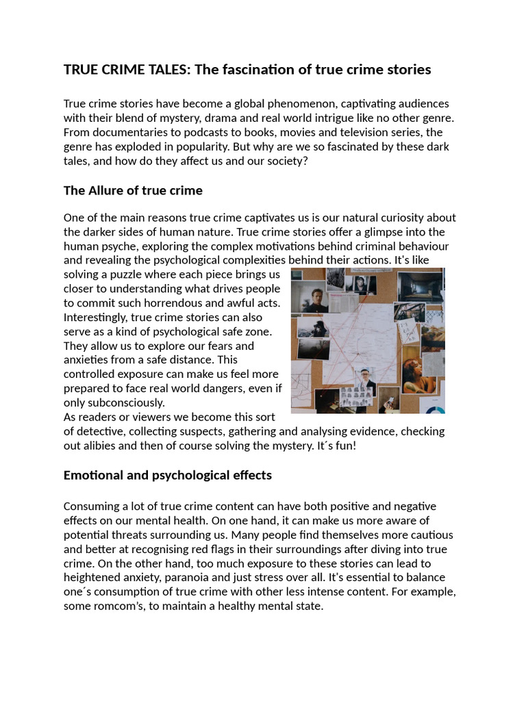 The Allure of True Crime Stories | PDF | Crimes | Crime & Violence