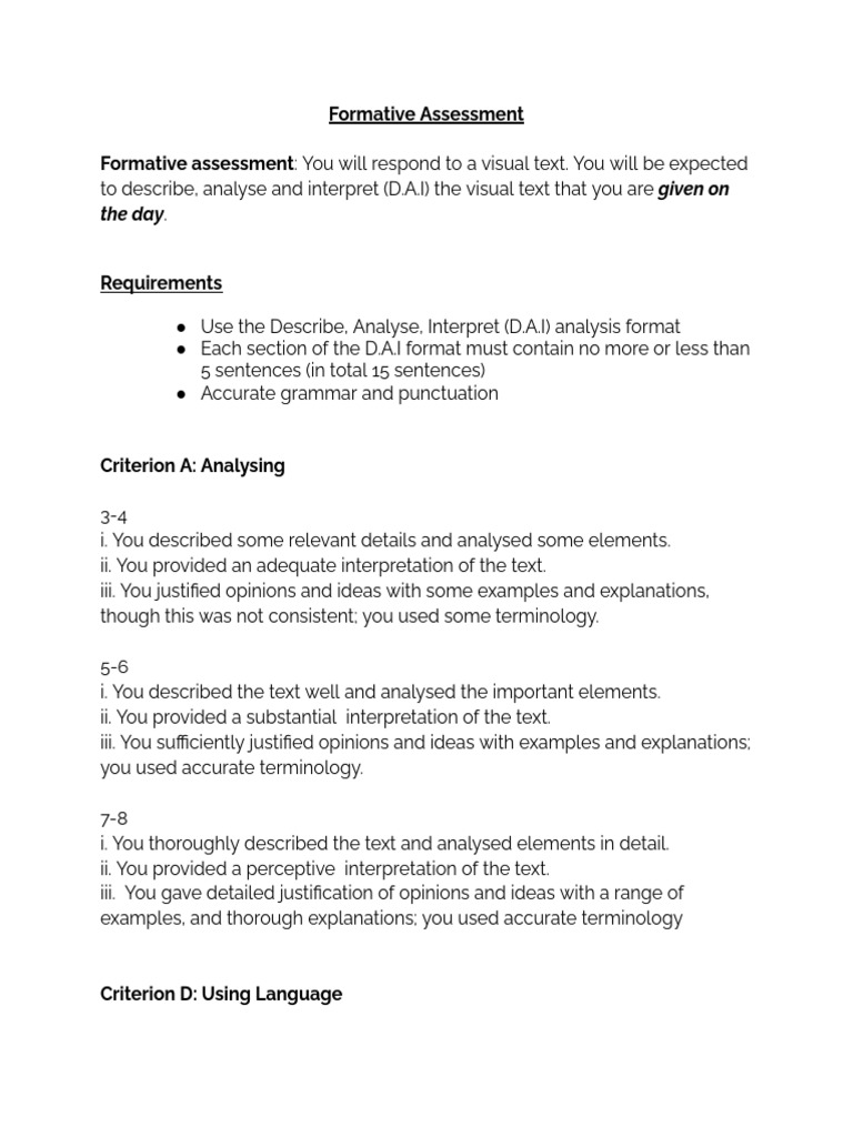 Task_Sheet_Formative_Assessment_-_Visual_Text | PDF | Communication ...