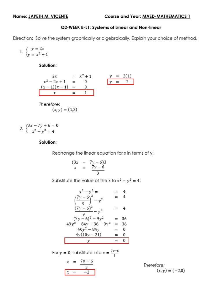EXERCISES MIDTERM - Q2-Week 8-Lessons 1-6 | PDF | Mathematical Analysis | Numerical Analysis