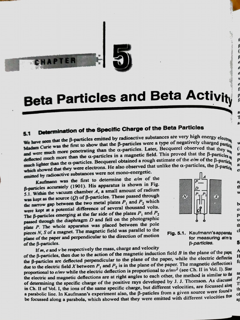 Specific Charge of Beta Particles | PDF | Radioactive Decay | Physics
