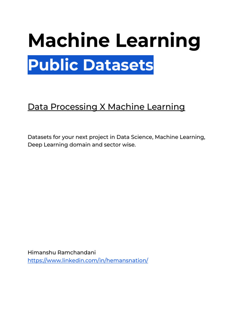ML Public Datasets 1693110238 | PDF | Geographic Information System ...