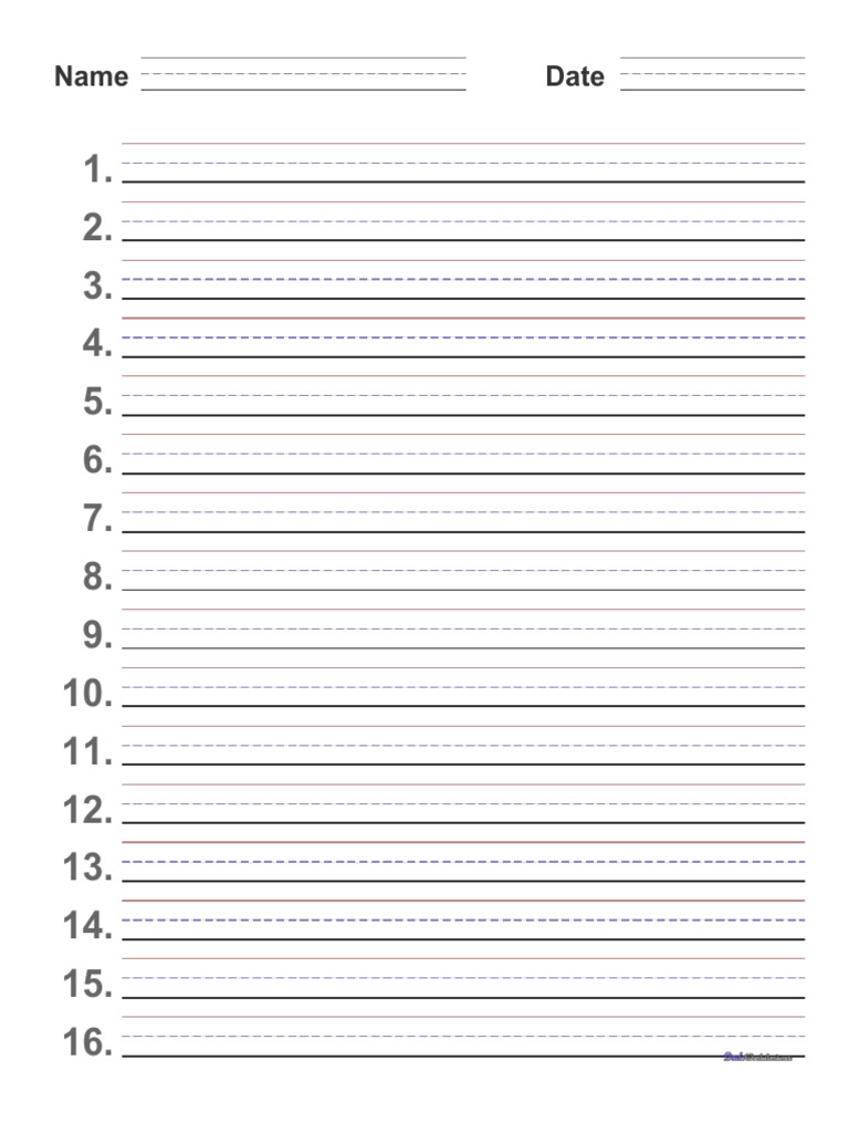 Numbered Three Eighths Inch With Name v1 | PDF