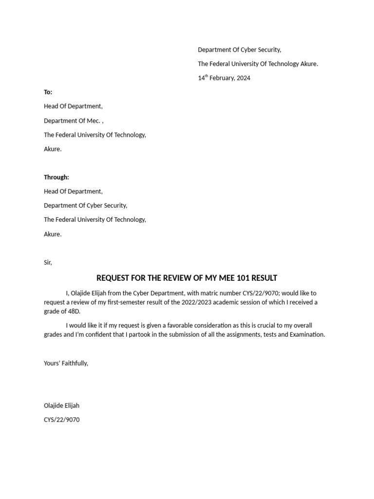 CYS Course Review Letter Edit | PDF