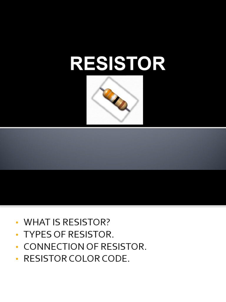 Resistor | PDF | Resistor | Electrical Resistance And Conductance
