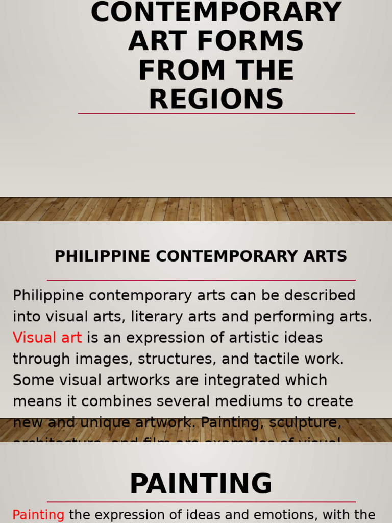 Contemporary Art Forms From The Regions Students | PDF | The Arts ...
