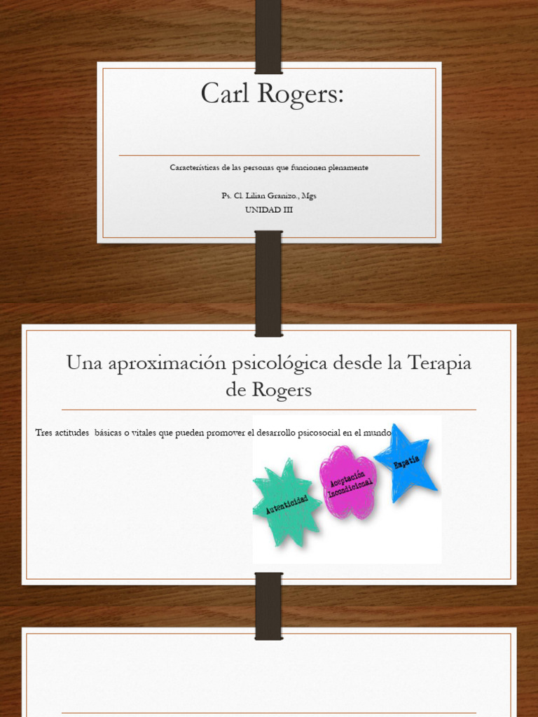 Carl Rogers Características de Las Personas Que Funcionen Plenamente | PDF