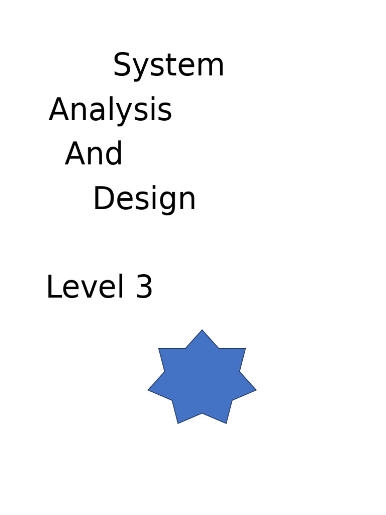 System Analysis and Design Cover Page | PDF