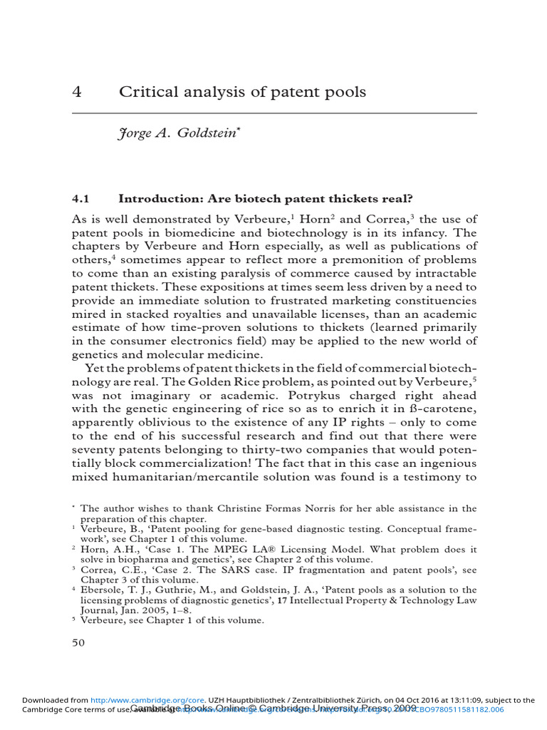 Critical Analysis of Patent Pools | PDF | Injunction | Patent