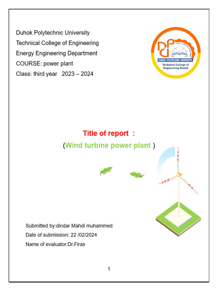 Wind turbine | PDF | Wind Power | Wind Turbine