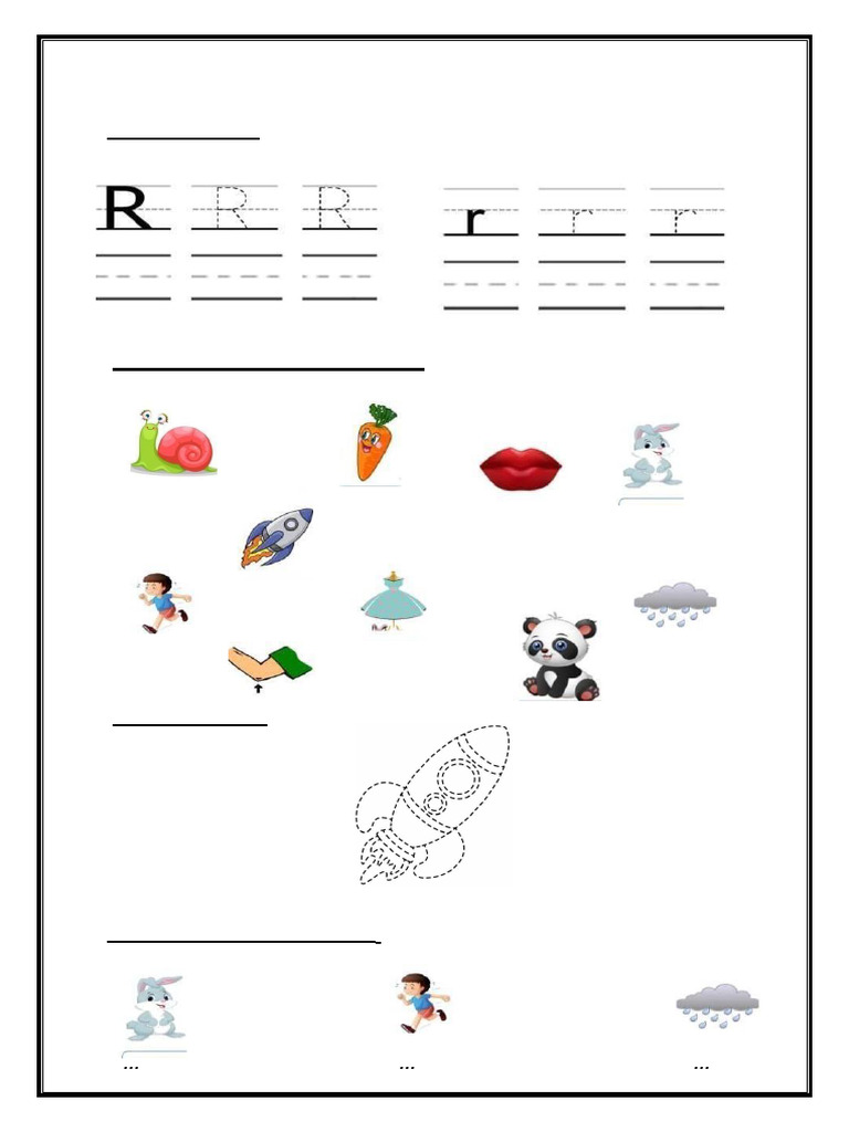 letter Rr work sheet ) | PDF