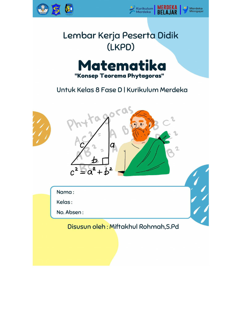 LKPD Teorema Phytagoras (KBM TGL 17-27 September 2024) | PDF