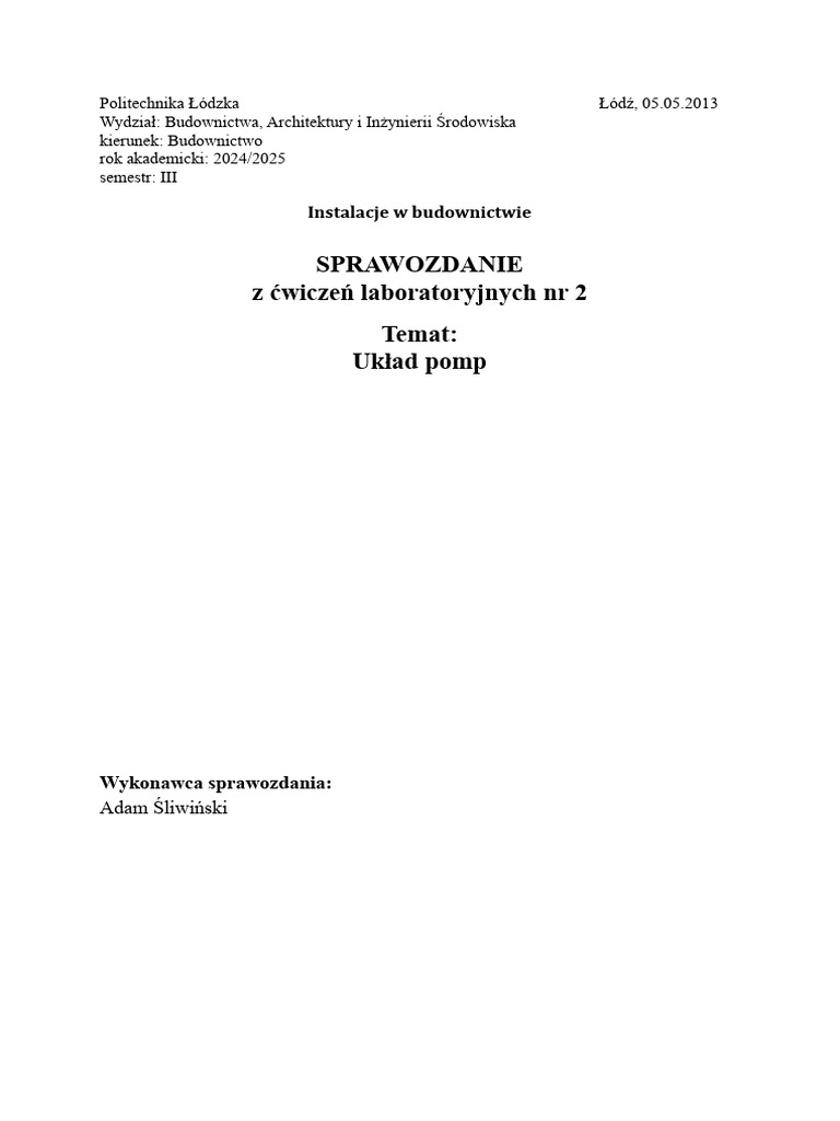 Sprawozdanie 2 | PDF
