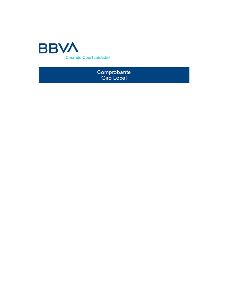 Comprobante Transferencia BBVA | PDF