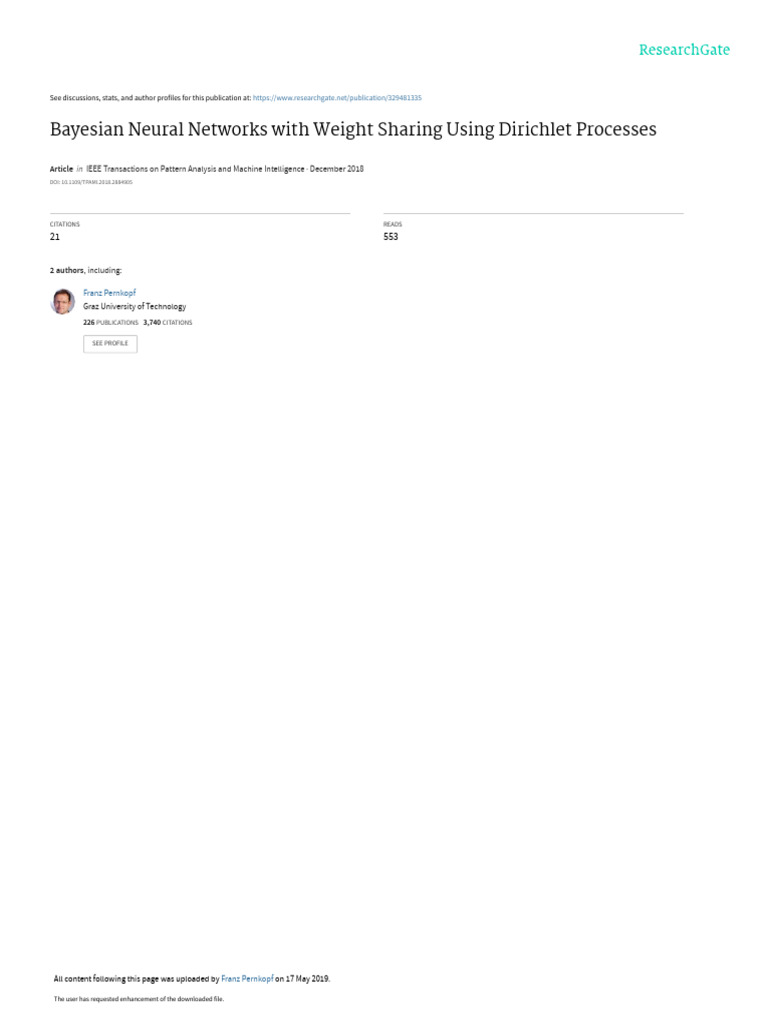 dpnn_tpami2017 | PDF | Artificial Neural Network | Bayesian Inference