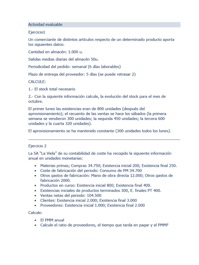Actividad Evaluable Bloque 1 | PDF