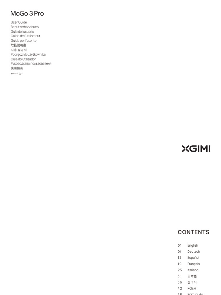 MoGo 3 Pro User Manual-V1.0-Multilanguage | PDF | Electromagnetic Interference | Hdmi