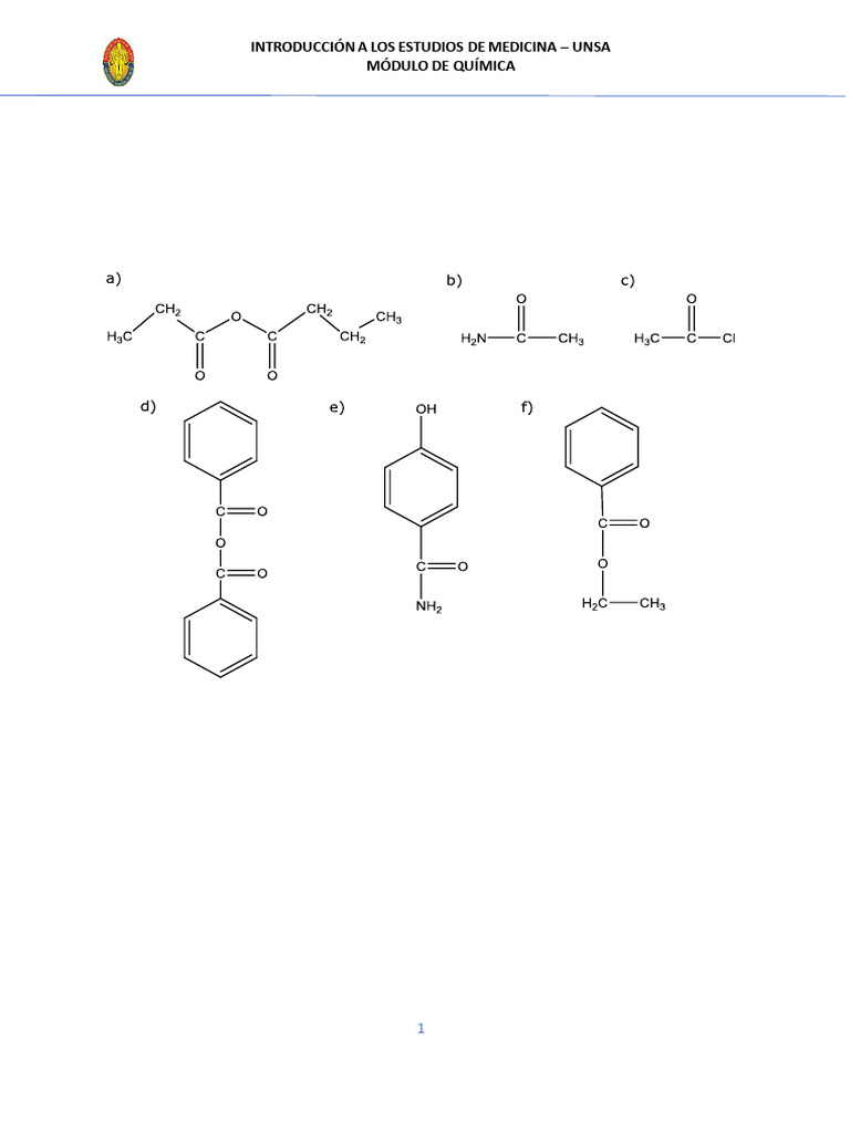 CLAVES - TP CLASE 12 -QUIMICA | PDF | Amida | Ester