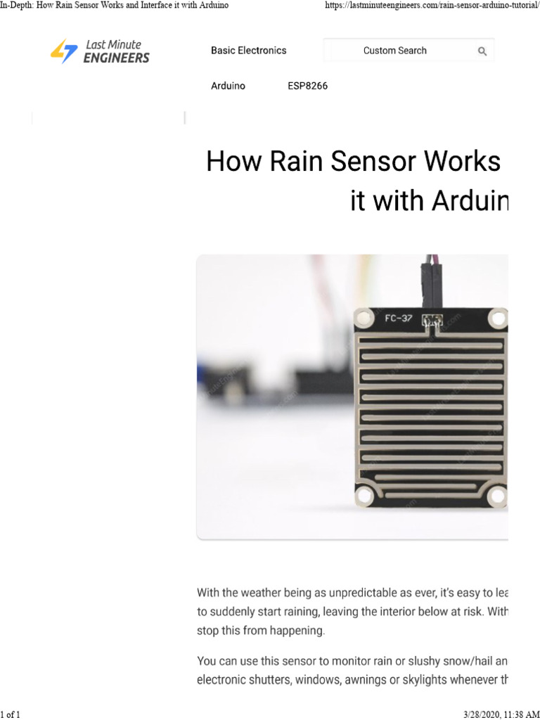 How Rain Sensor Works | PDF