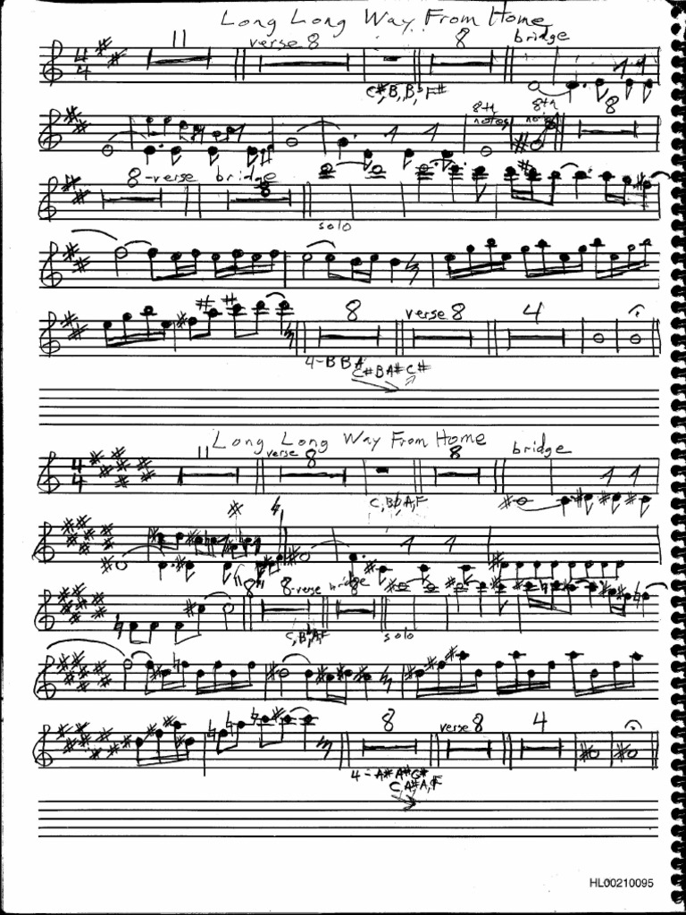 Long Long Way From Home - Alto Sax | PDF