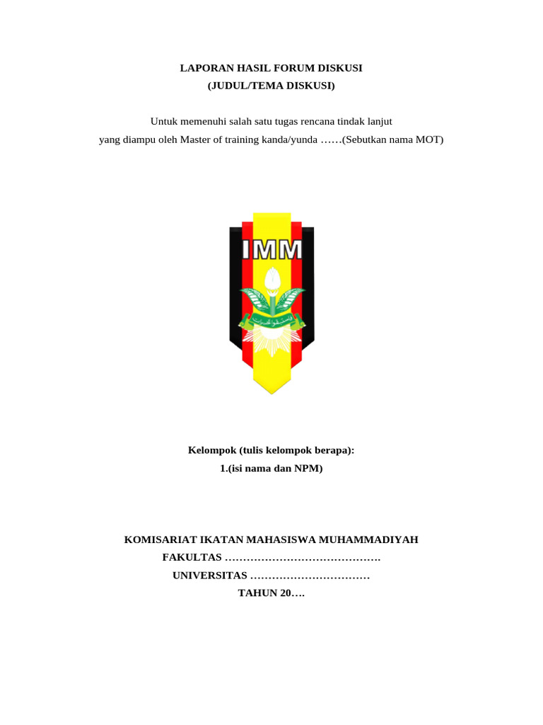 Laporan Hasil Forum Diskusi 2023 | PDF
