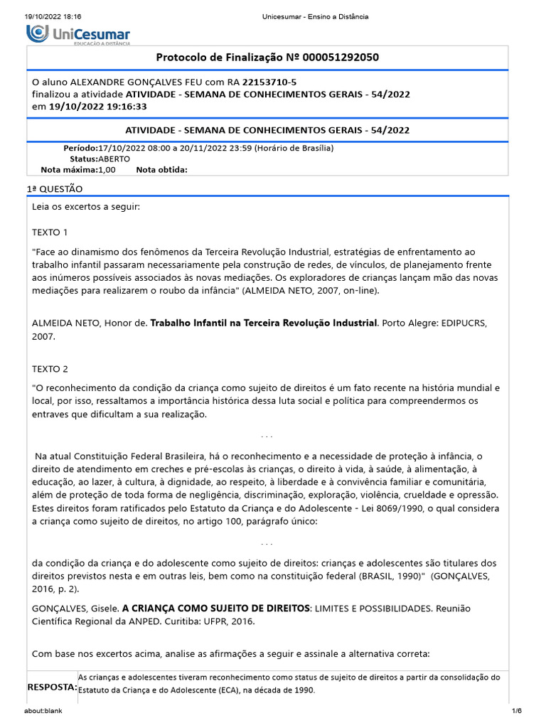 ATIVIDADE - SEMANA DE CONHECIMENTOS GERAIS - 54 | PDF | Economia | Brasil