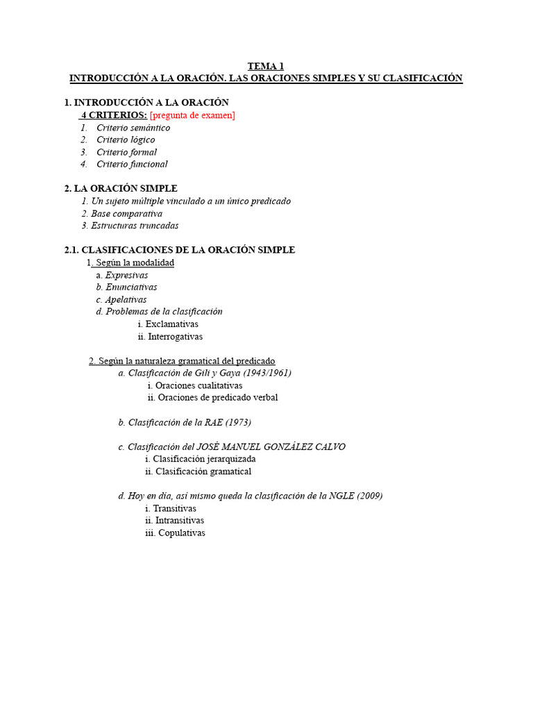 Tema 1 Lengua Castellana | PDF | Verbo | Oración (Lingüística)