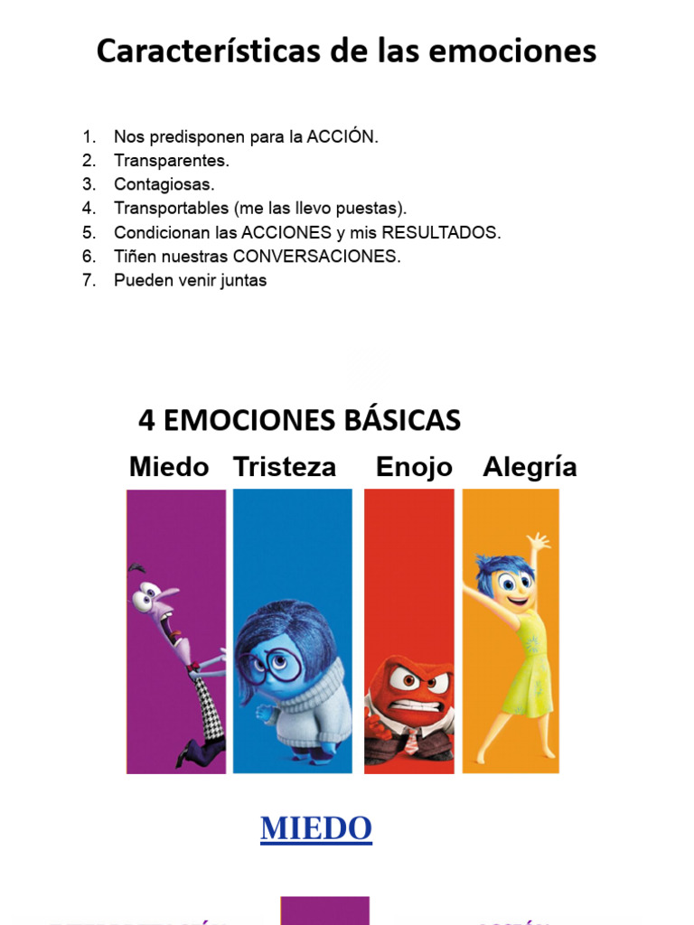 Características y Tipos de Emociones | PDF | Las emociones | Conceptos ...