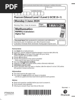 GCSE (9-1) Mathematics Mock Set 6 Paper 1H Mark Scheme | PDF | Mathematics