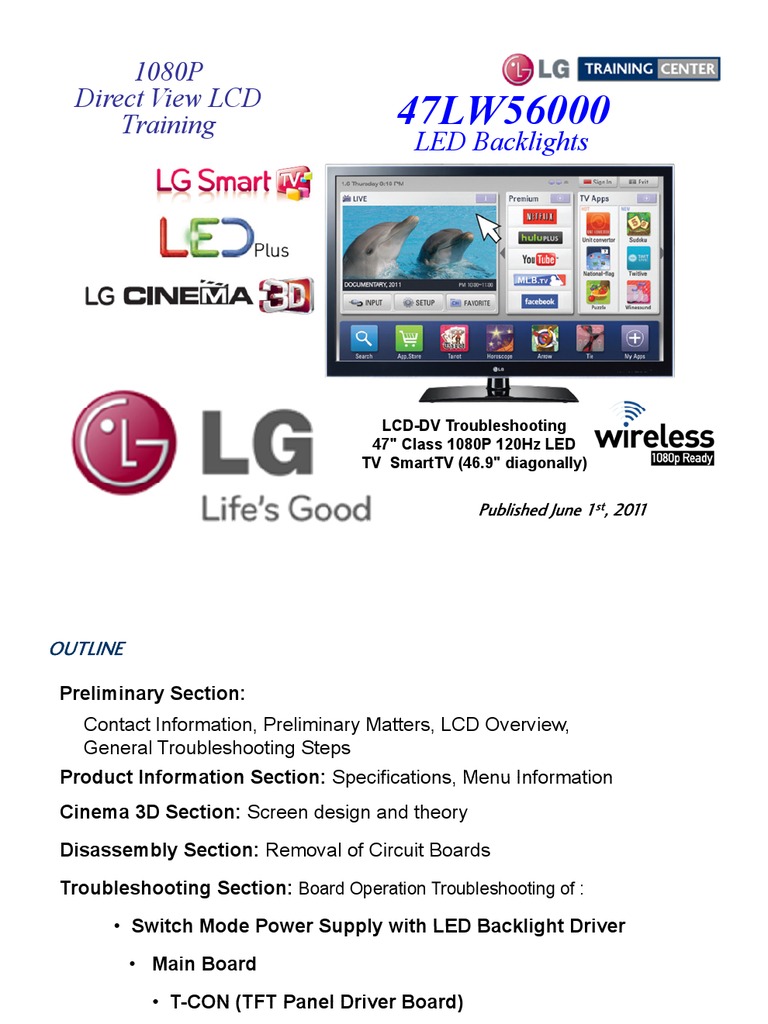 LG 47lw5600 - Training Manual | PDF | Electrostatic Discharge ...