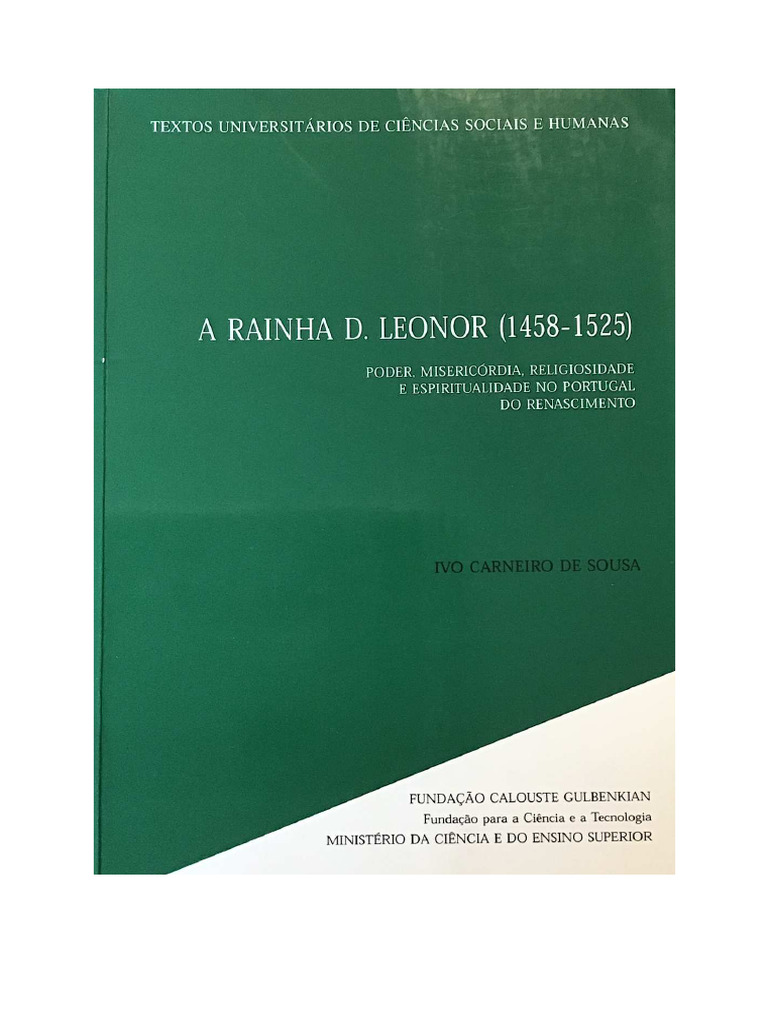 A Rainha D Leonor 1458 1525 Poder Miseri | PDF