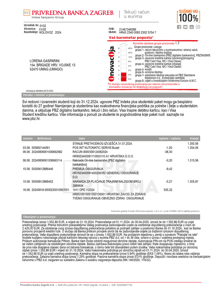 Izvod 20240902 00000063002109 | PDF