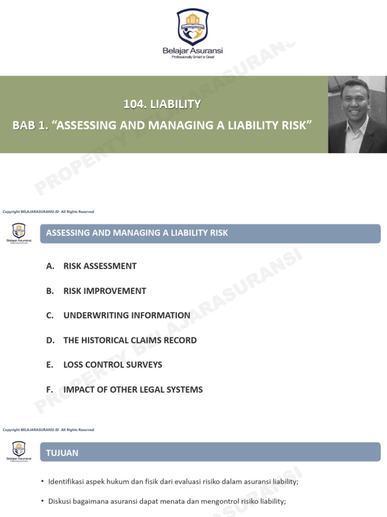 104 - Liability Bab1 - Assessing and Managing A Liability Risk | PDF