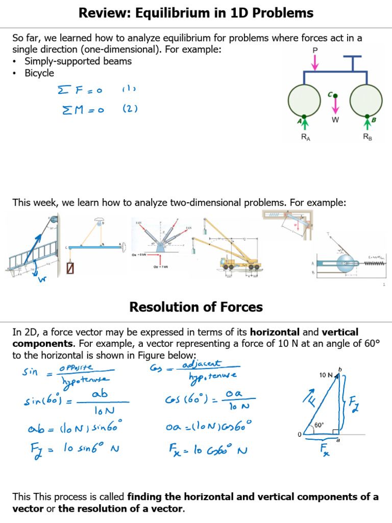 Week - 13 - ME-L05 - Resultant of Forces - Annotated | PDF | Force | Euclidean Vector