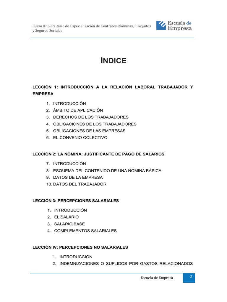 Cue I Ndice | PDF | Derecho laboral | Salario