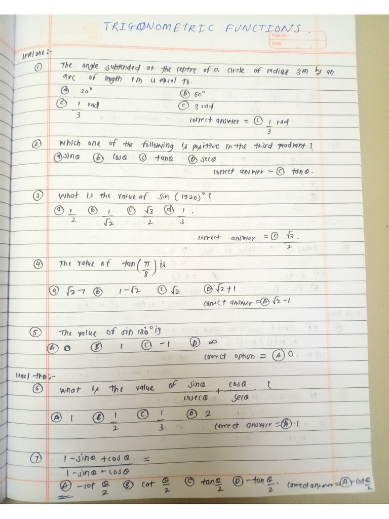 Trigonometric Functions | PDF