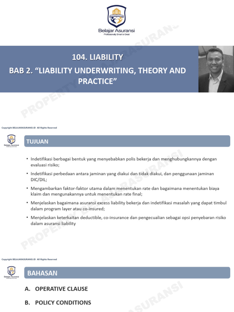 104 - LIABILITY Bab2 - LIABILITY UNDERWRITING | PDF