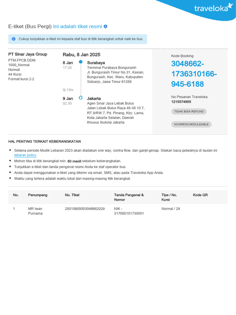 BUS AWAY E-Ticket | PDF