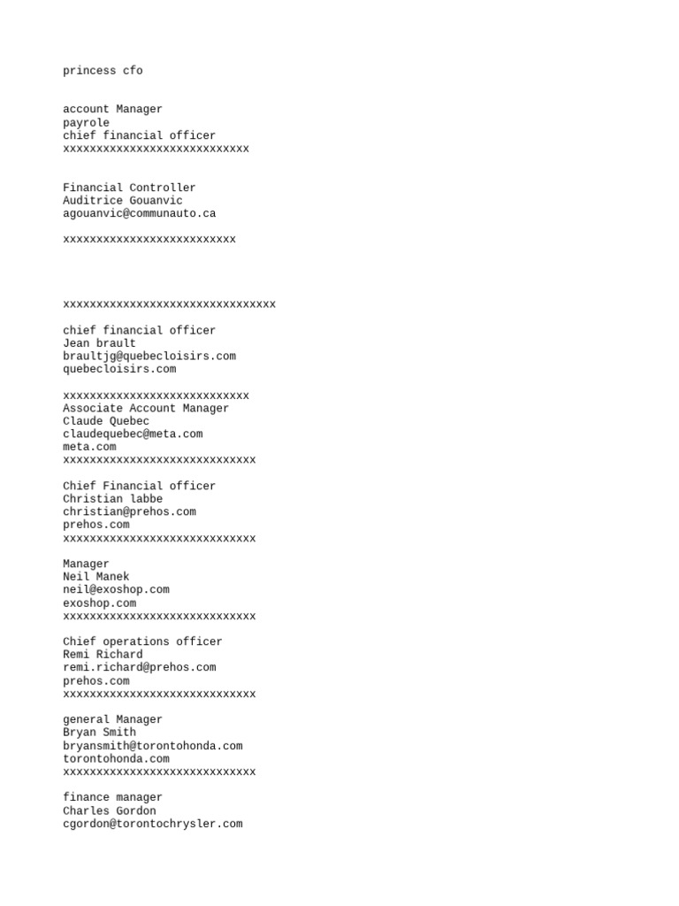 princess cfo | PDF