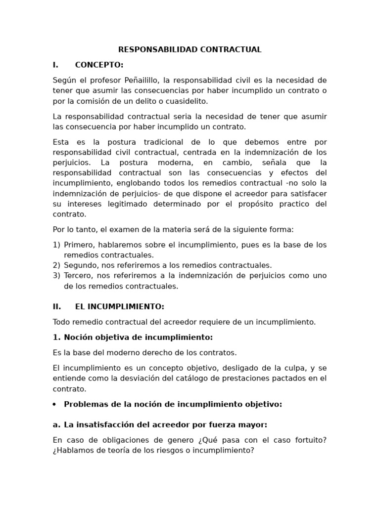 Responsabilidad Contractual y Remedios | PDF | Daños y perjuicios ...