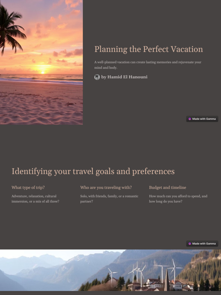 Planning-the-Perfect-Vacation | PDF