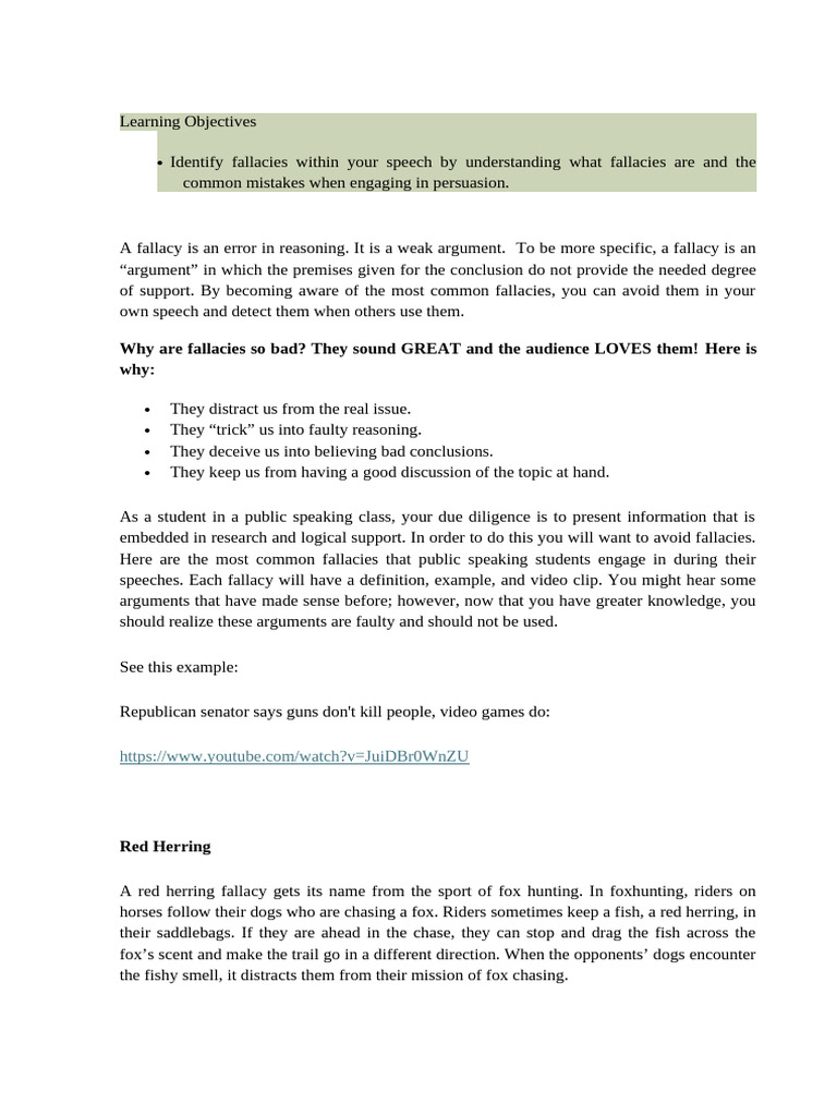 Examples From Life - Fallacies | PDF | Fallacy