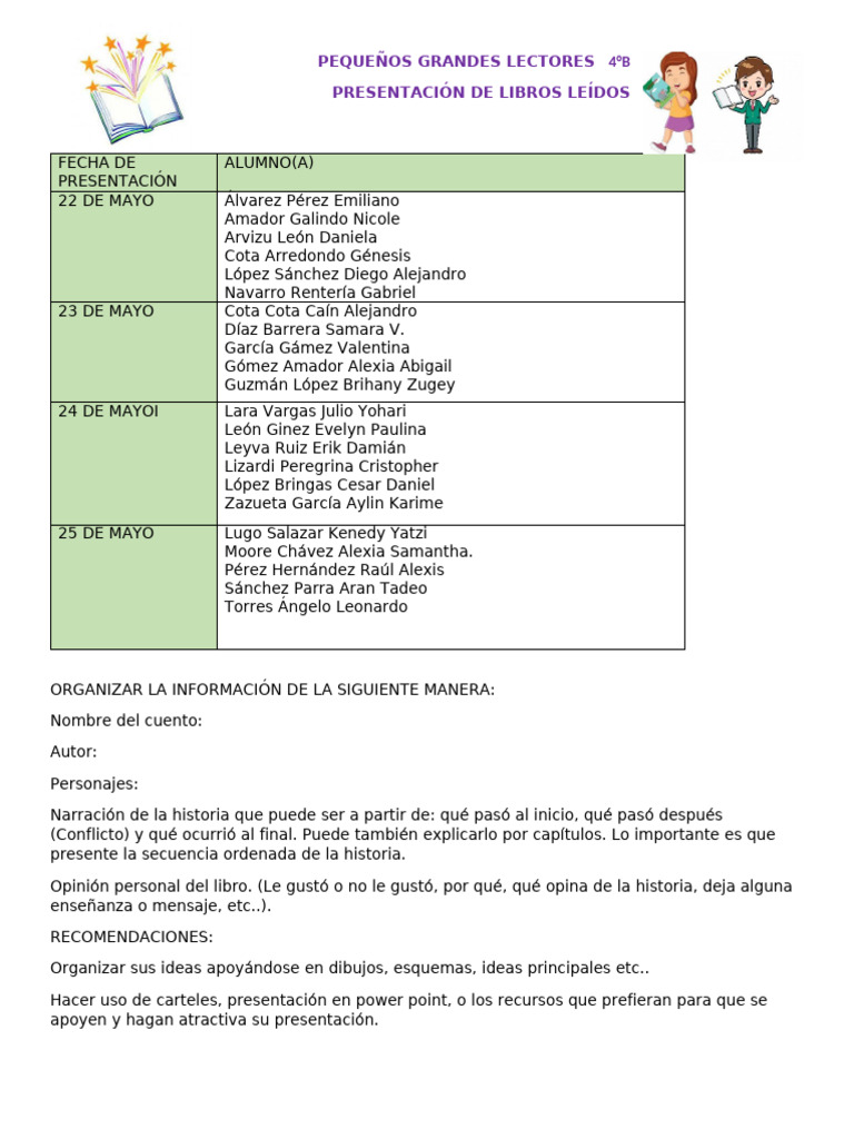 PEQUEÑOS GRANDES LECTORES Presentacion | PDF