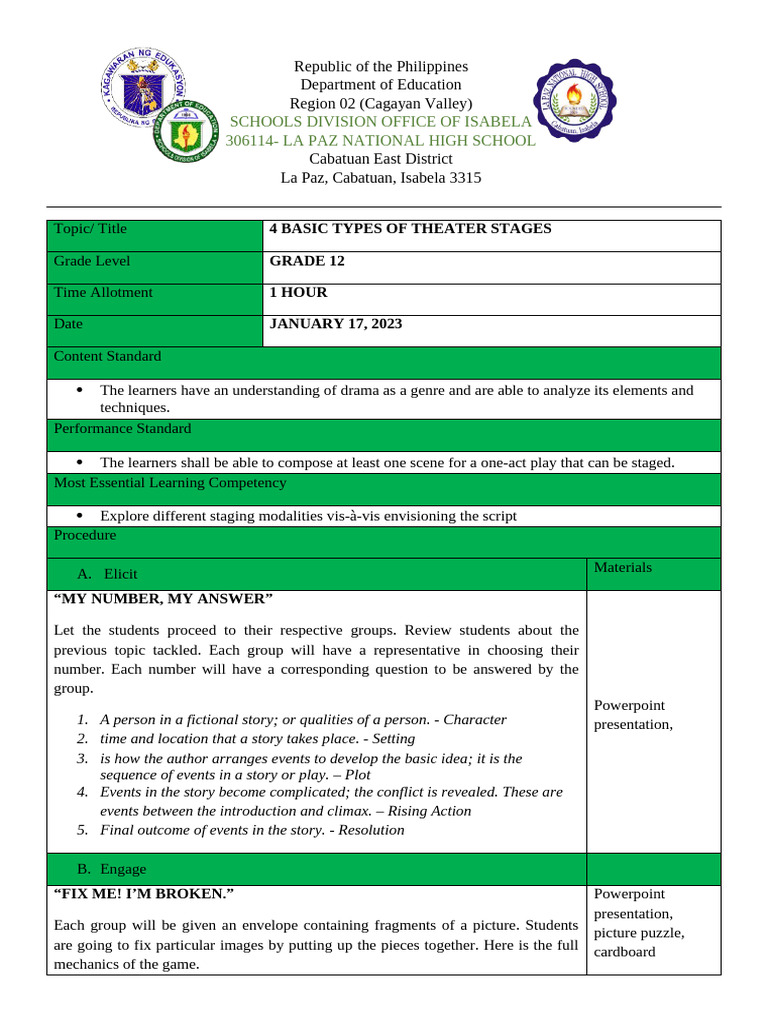 Stage Types | PDF | Learning | Human Communication
