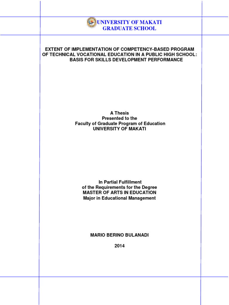 Extent_of_Implementation_of_Competency_B | PDF | Vocational Education | Curriculum