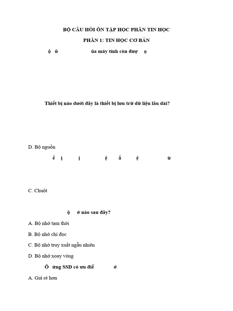 Cau Hoi On Tap Phan | PDF