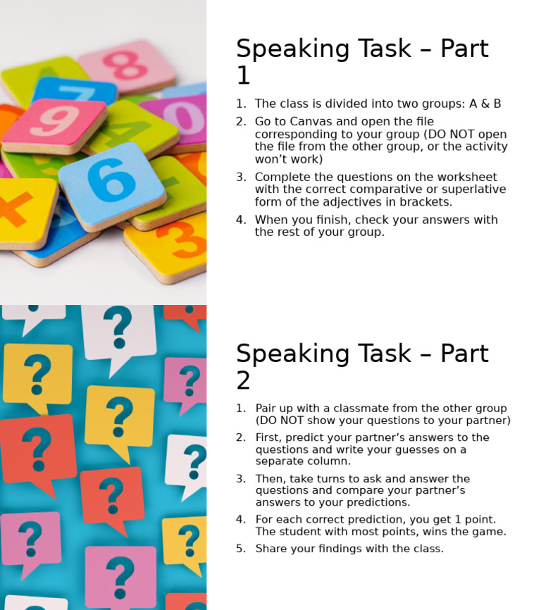 Speaking Activities | PDF